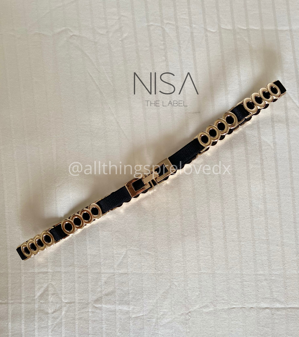Four round rings thin waist cincher belt – NISA The Label